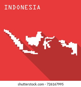 Minimal Indonesia Map Design Square Map Stock Vector (Royalty Free ...