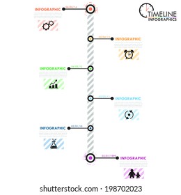 Minimal Infographics Timeline Template Simple Shapes Stock Vector ...