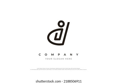 Minimal Initial Letter Id Logo Design Stock Vector (Royalty Free ...