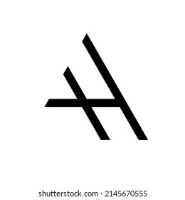Minimal Letter Ah Monogram Logo Design Stock Vector (Royalty Free ...