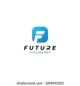 Minimal Letter F Logo Vector Square Stock Vector (Royalty Free ...