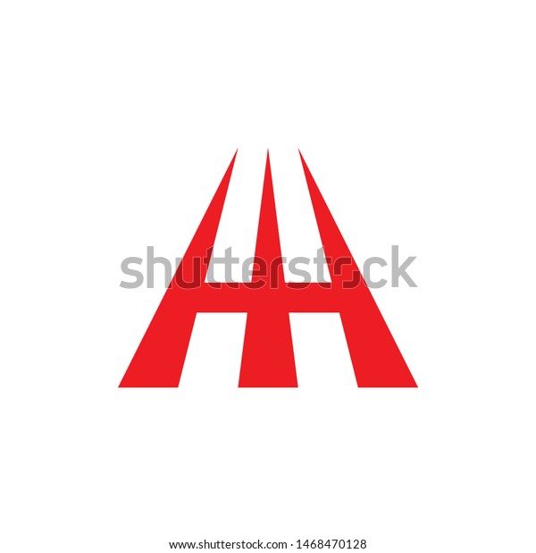 Minimal Letter Road Arrow Logo Design Stock Vector (Royalty Free ...
