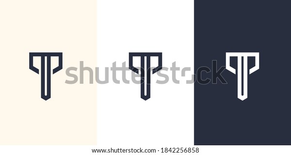Minimal Letter T Logo Design Outstanding Stock Vector (Royalty Free ...