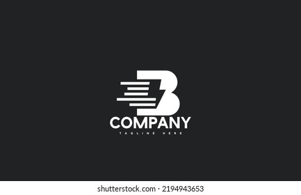 Minimal Lightning Letter B Logo Template Stock Vector (Royalty Free ...