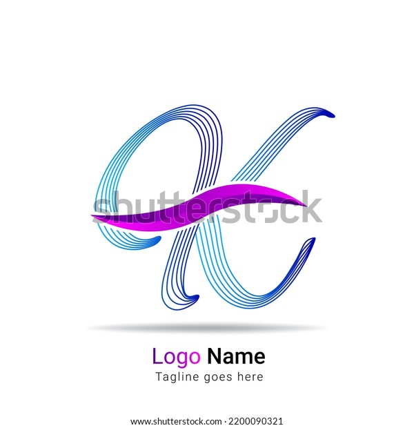Minimal Line Font Style K Letter Stock Vector (Royalty Free) 2200090321 ...
