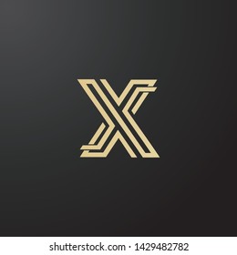 Minimal Line Letter Initial X Xx Stock Vector (Royalty Free) 1429482782 ...