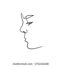 2,201 Women side face line art Images, Stock Photos & Vectors ...