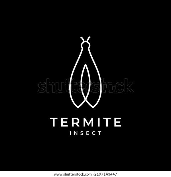 Minimal Lines Modern Termite Logo Design Stock Vector (Royalty Free ...