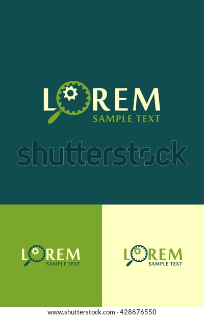 Minimal Logo Looking Glass Stock Vector (Royalty Free) 428676550 ...