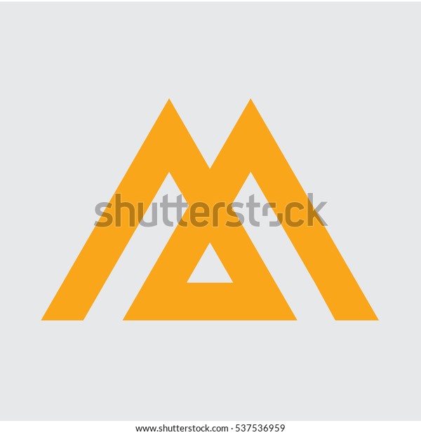 Minimal Modern M Letter Triangle Logo Stock Vector (Royalty Free) 537536959