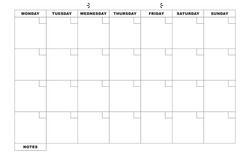 Printable Blank Monthly Calendar Free Stock Photo - Public Domain Pictures