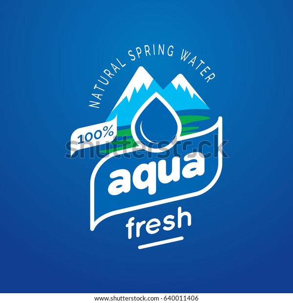 Minimal Natural Mountain Spring Water Logo Stock Vector (Royalty Free ...