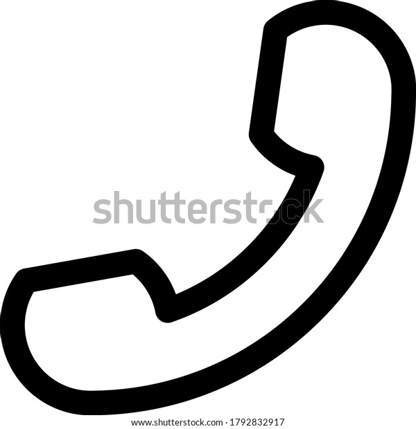 Minimal Outline Icon Telp Ui Ux Stock Vector (Royalty Free) 1792832917 ...