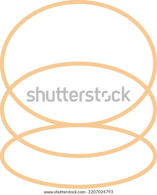 Minimal Oval Outline Shape Design Stock Vector (Royalty Free ...