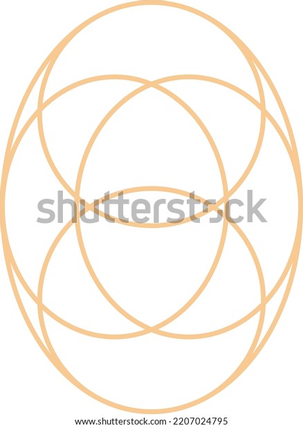 Minimal Oval Outline Shape Design Stock Vector (Royalty Free ...