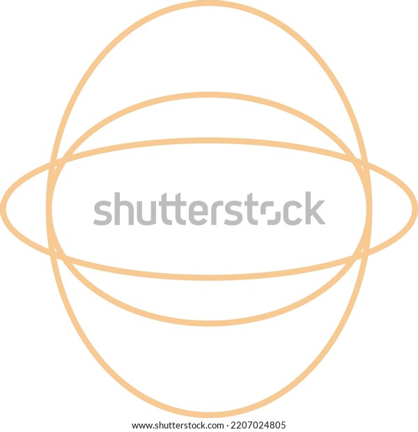 Minimal Oval Outline Shape Design Stock Vector (Royalty Free ...