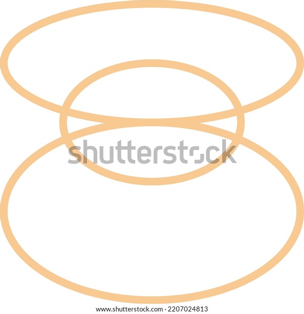 Minimal Oval Outline Shape Design Stock Vector (Royalty Free ...