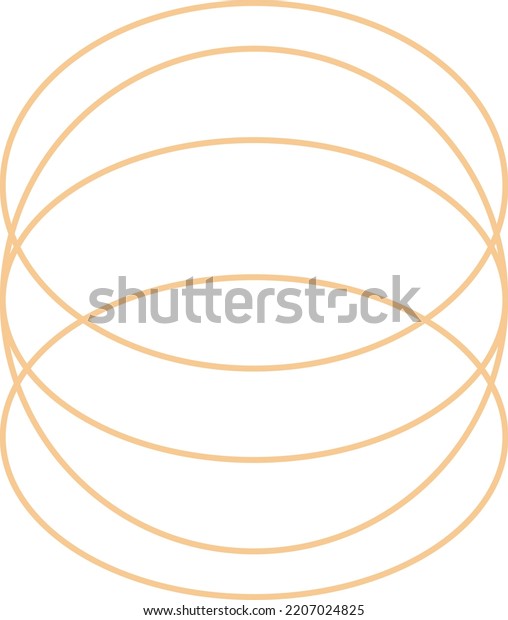 Minimal Oval Outline Shape Design Stock Vector (Royalty Free ...