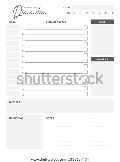 Minimal Planning Vector Design Printing Template Stock Vector (Royalty ...