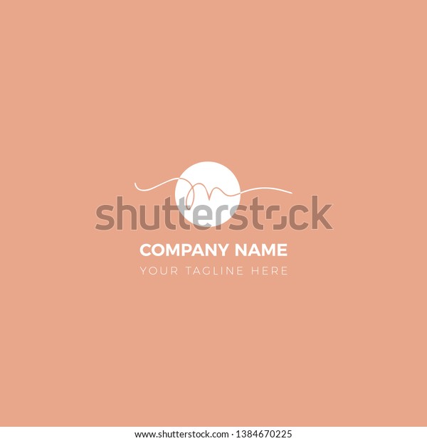 Minimal Round Logo Design Stock Vector (Royalty Free) 1384670225 ...