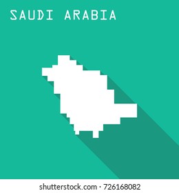 Minimal Saudi Arabia Map Design Square Stock Vector (Royalty Free ...