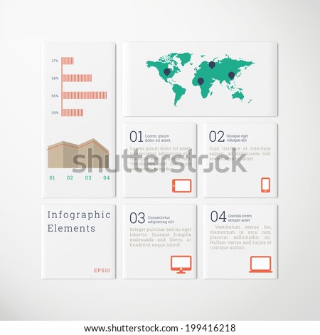 Minimal Scalable Tile Design Infographics Cloud Stock Vector (Royalty ...