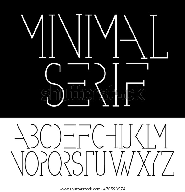 Minimal Serif Font Symbol Icon Alphabet Stock Vector (Royalty Free ...