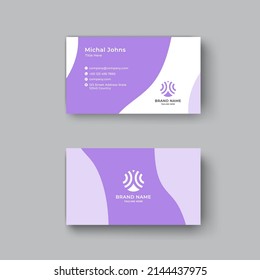 Minimal Simple Business Card Design Template Stock Vector (Royalty Free ...