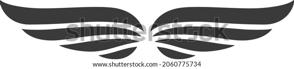Minimal Simple Swan Wings Tattoo Symbol Stock Vector (Royalty Free ...