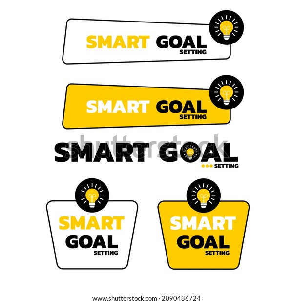 Minimal Smart Goal Setting Banner Title Stock Vector (Royalty Free ...