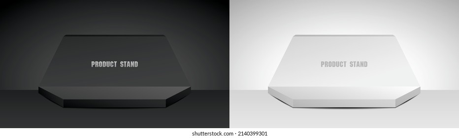 Minimal Style Hexagon Shape Display Stage Stock Vector (Royalty Free ...