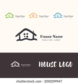 Minimal Unique Type House Logo Stock Vector (Royalty Free) 2050299947 ...