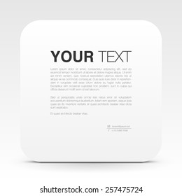 Minimal White Text Box Design Your Stock Vector (Royalty Free) 257475724