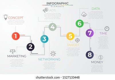 Minimal Workflow Infographic Design Template Process Stock Vector ...