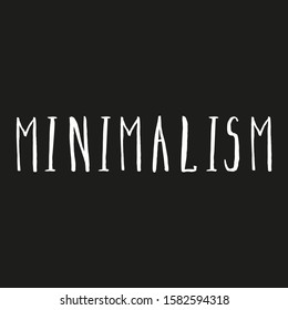 Minimalism Handwritten Text Minimalistic Concept White: Vector có sẵn ...