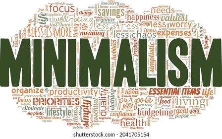Minimalism Vector Illustration Word Cloud Isolated Stock Vector ...