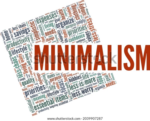 Minimalism Vector Illustration Word Cloud Isolated Stock Vector ...