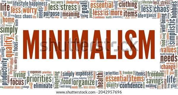Minimalism Vector Illustration Word Cloud Isolated: เวกเตอร์สต็อก (ปลอด ...