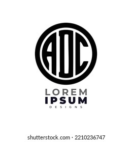 Minimalist Abstract Initial Letter Adc Logo Stock Vector (Royalty Free ...