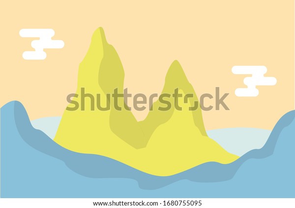 Minimalist Abstract Mountain Design Easy Editable Stock Vector (Royalty ...