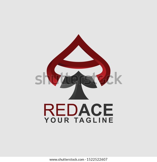 Minimalist Ace Letter Logo Template Red Stock Vector (Royalty Free ...