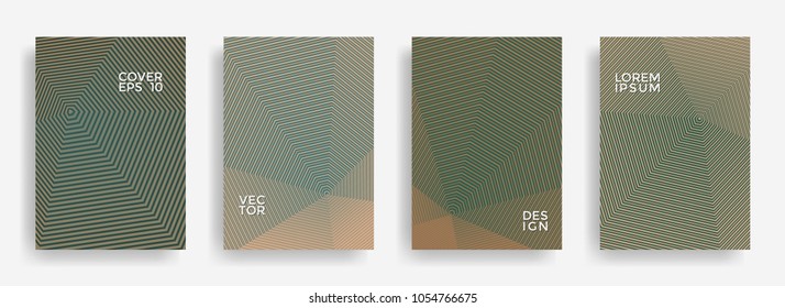 Minimalist Annual Report Design Vector Collection Stock Vector (Royalty ...