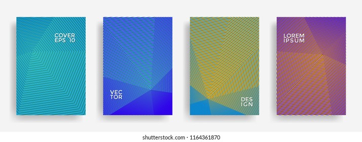Minimalist Annual Report Design Vector Collection Stock Vector (Royalty ...