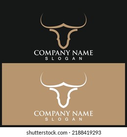 Minimalist Bull Logo Icon Vector Illustration Stock Vector (Royalty ...