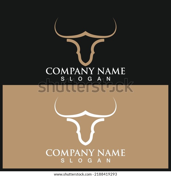 Minimalist Bull Logo Icon Vector Illustration Stock Vector (Royalty ...