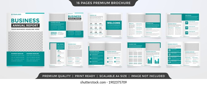 Minimalist Business Proposal Template Design Bifold Stock Vector ...