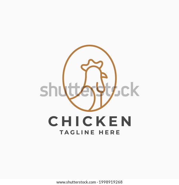 Minimalist Chicken Logo Chicken Design Vector Stock Vector (Royalty ...