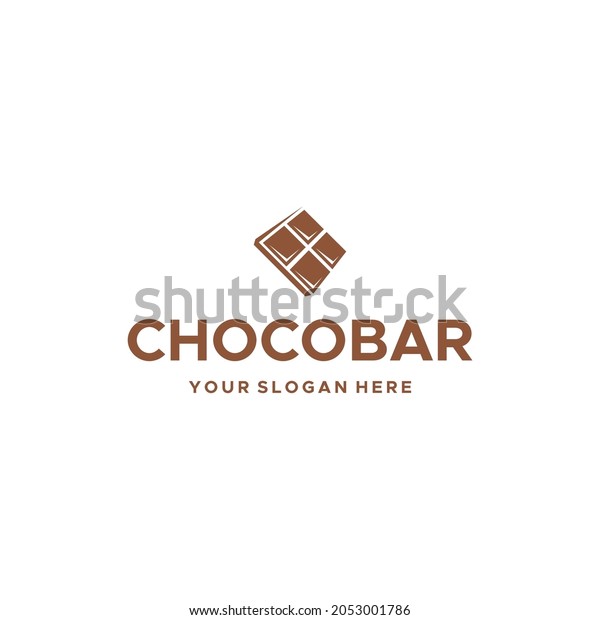 Minimalist Chocobar Square Chocolate Logo Design Stock Vector (Royalty ...