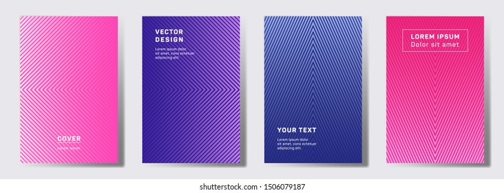 Minimalist Covers Linear Design Geometric Lines Stock Vector (Royalty ...