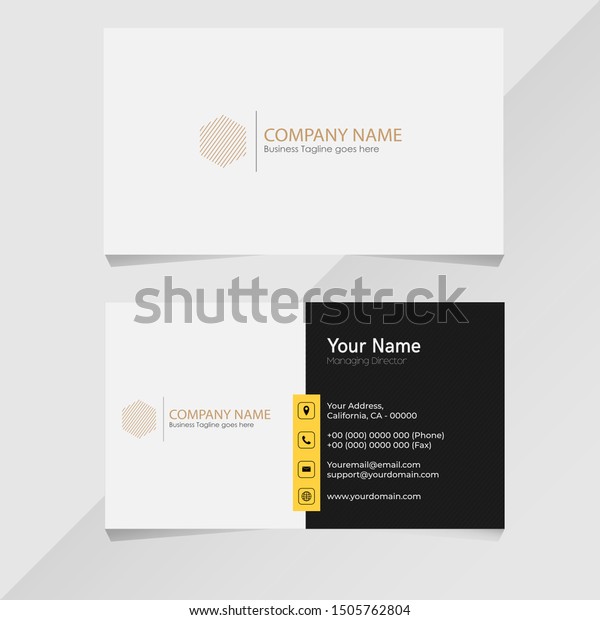 Minimalist Creative Name Card Modern Design: vector de stock (libre de ...
